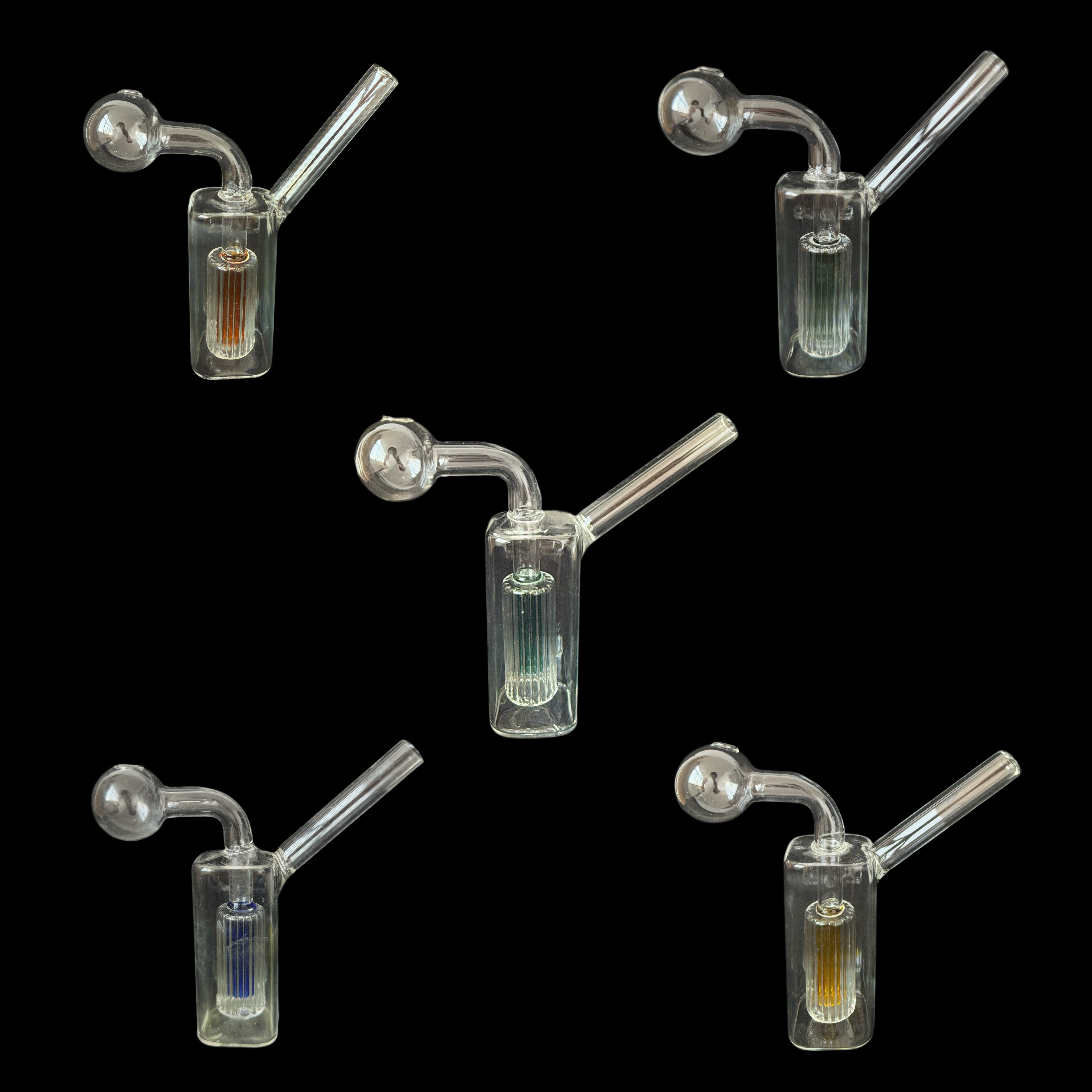 FERMID 13cm/ 5.12in Random Color Portable Borosilicate Handmade Glass ...